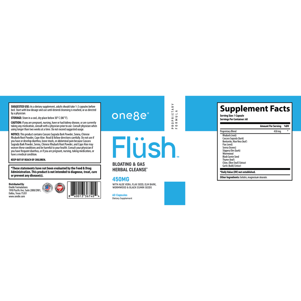 Flush Digestive Cleanse - Natural Bloating & Gas Relief Supplement ...